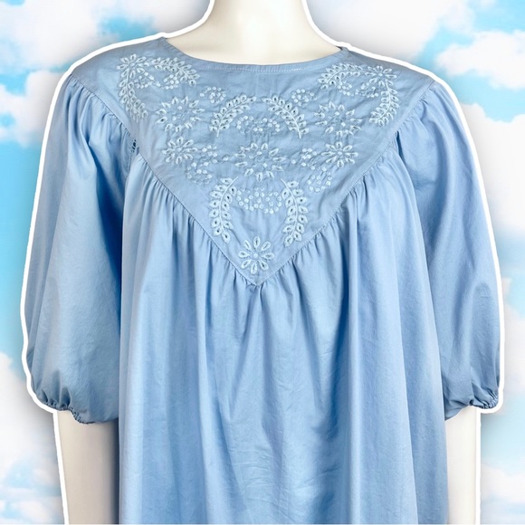 Strut & Bolt | Dresses | Nwt Strut Bolt Puff Sleeve Eyelet Trapeze ...